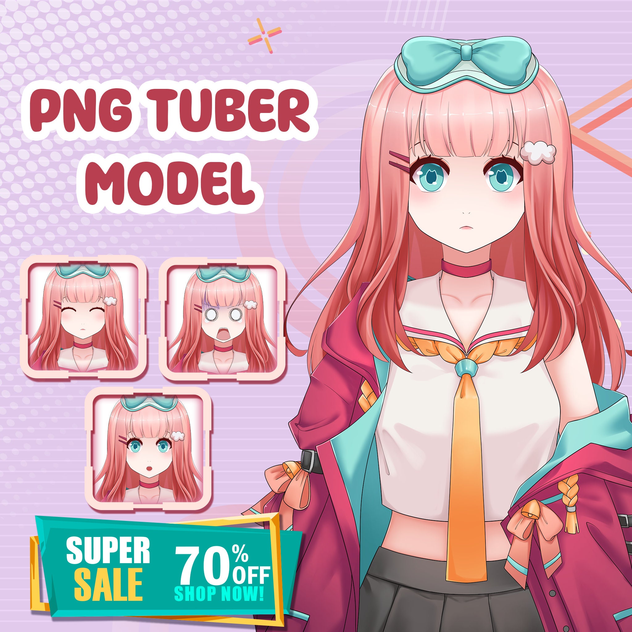 Custom PNGTUBER Pngtuber Commission Commercial Use Png Tuber Model ...
