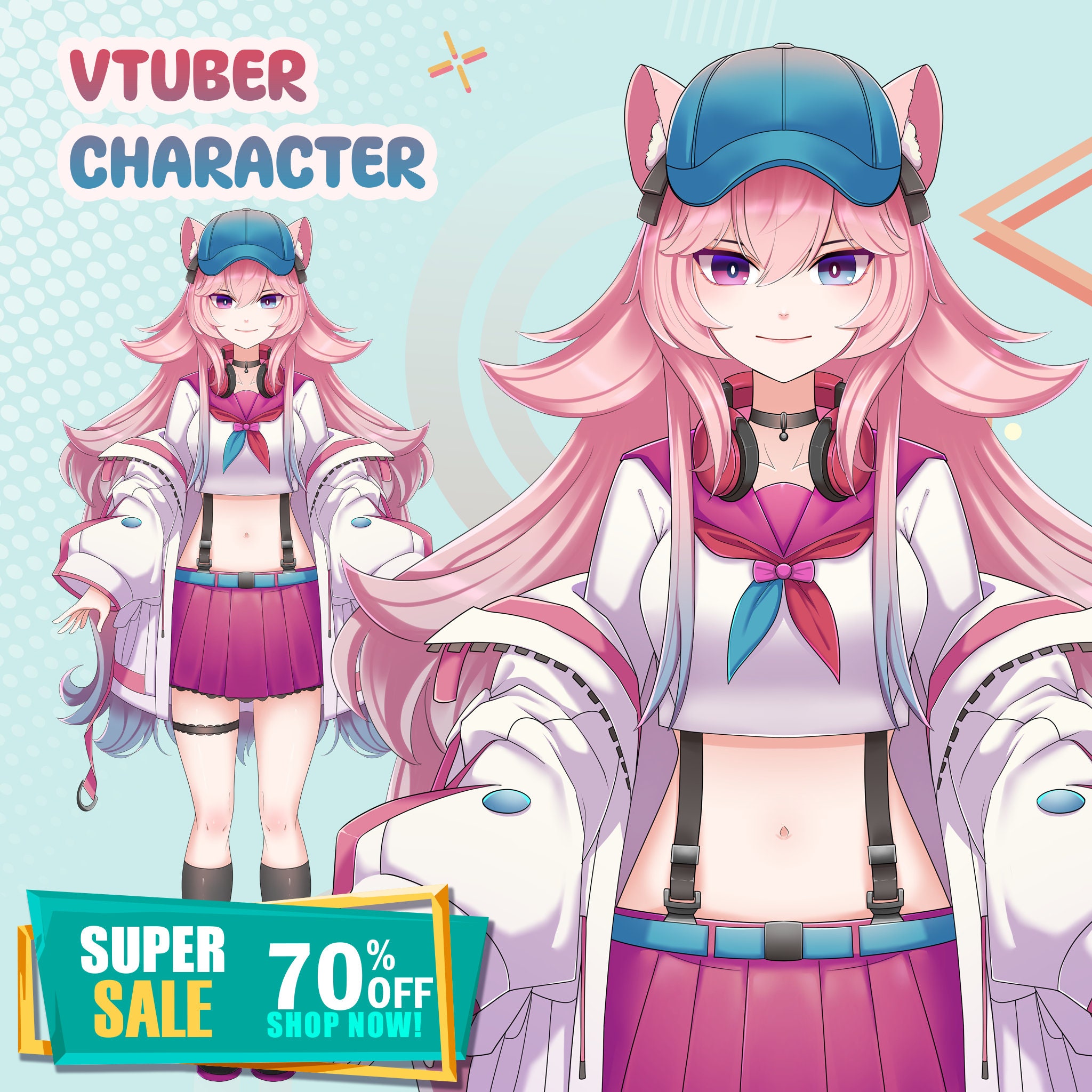 Vtuber Model Custom LIVE2D Vtuber Design Png Tuber Vtuber Commission ...