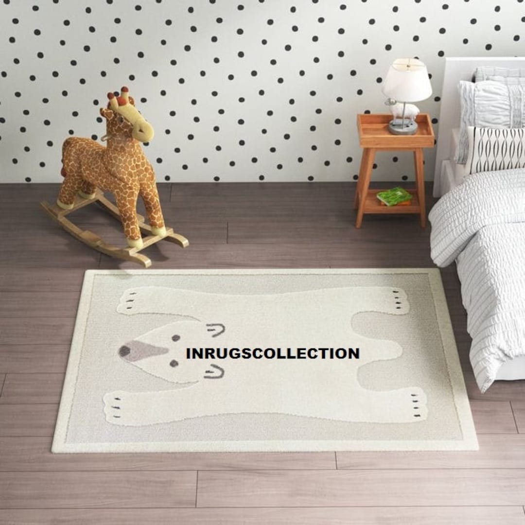Hand Tufted Bear Kids Room Rug, Boy Room Rug, Child Room, Kids Room ...