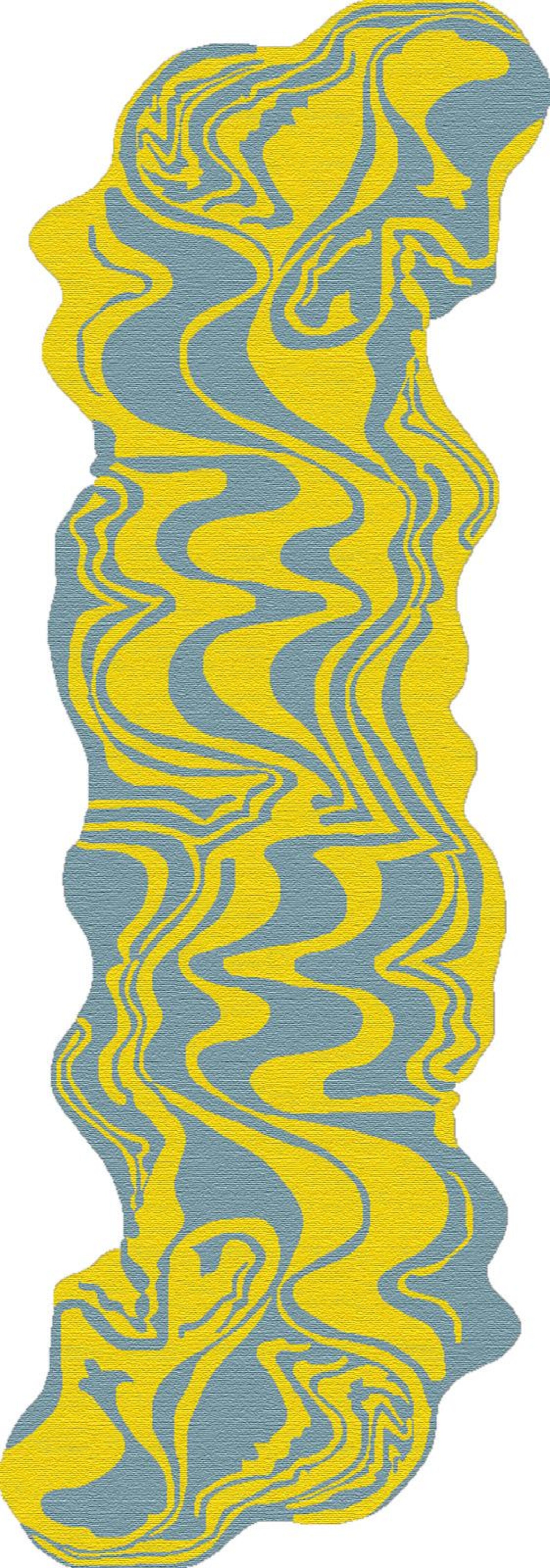 Luxury Melting Irregular Shape Runner Hand-tufted Handmade Area Rug 100 ...