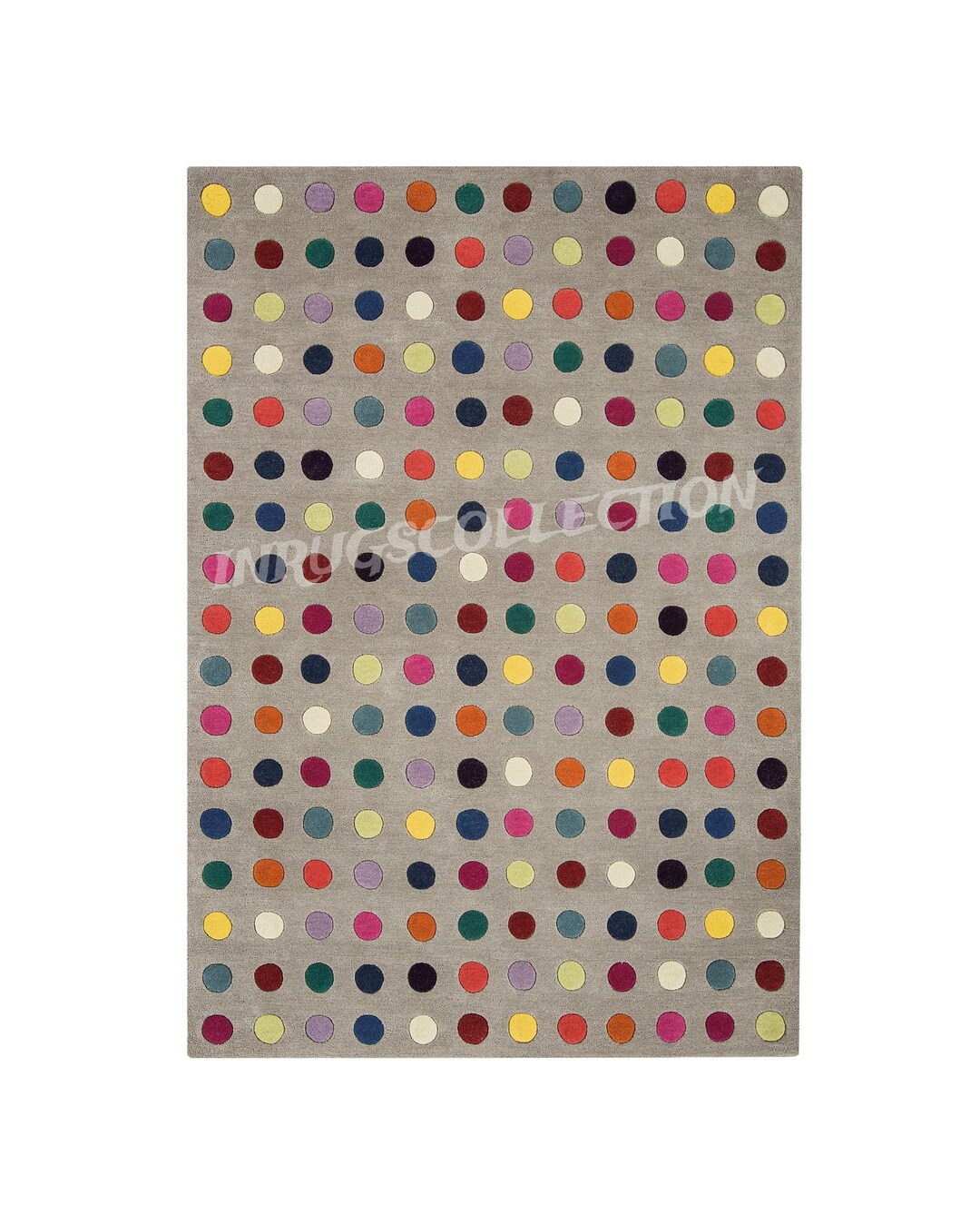 Funk Spotty Multi Coloured Rug Hand Tufted Area Rug Abstract Circle ...