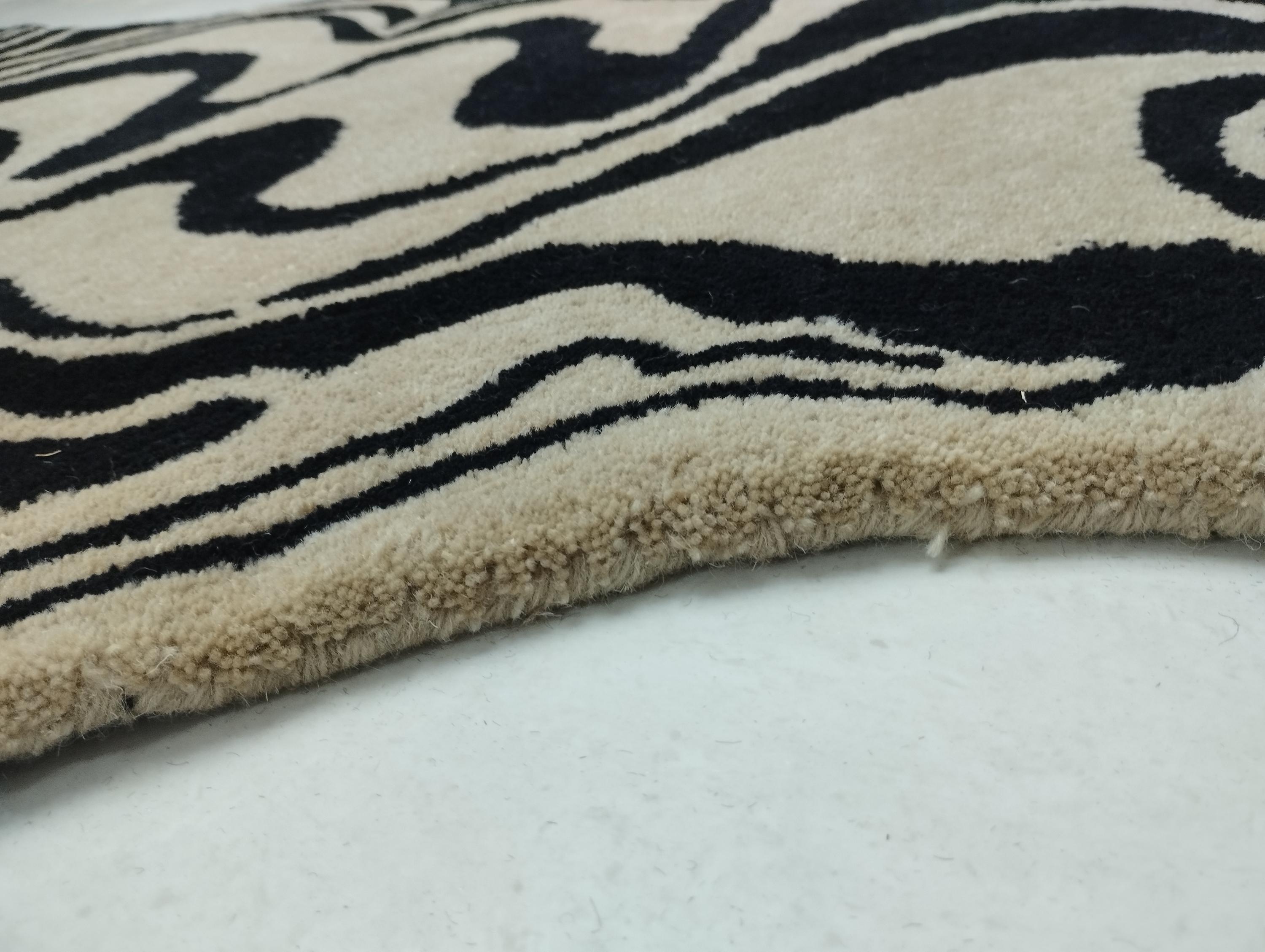 Luxury Melting Irregular Shape Runner Hand-tufted Handmade Area Rug 100 ...