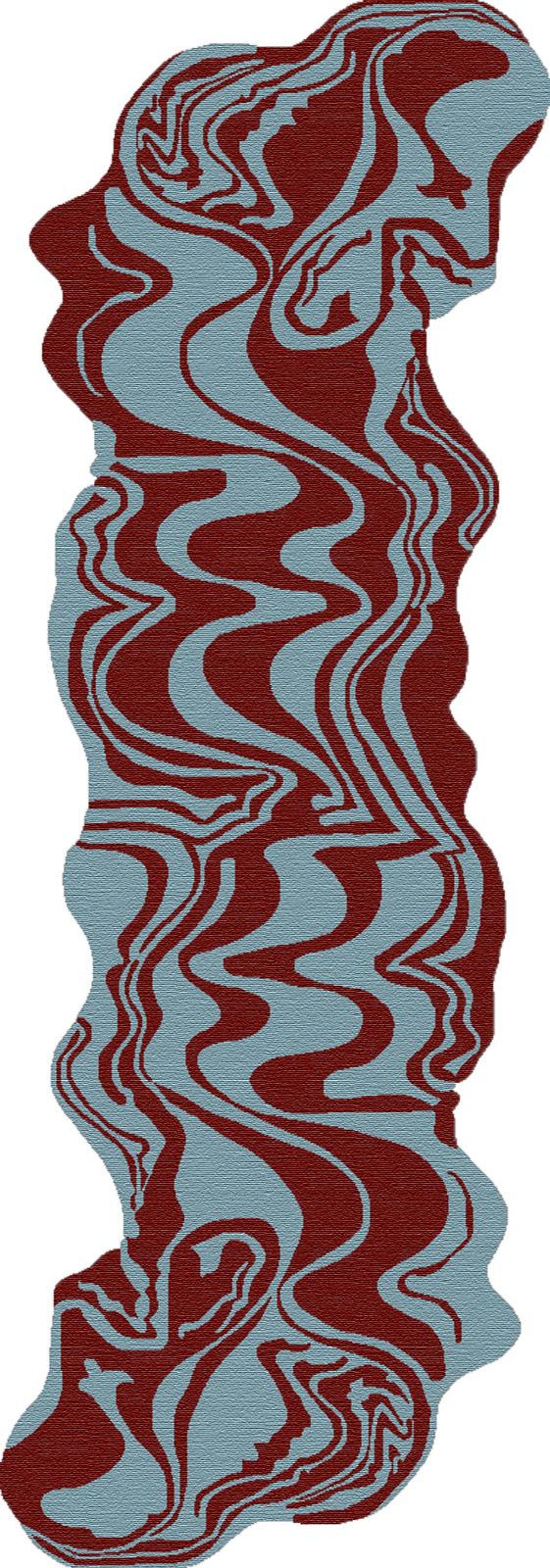 Luxury Melting Irregular Shape Runner Hand-tufted Handmade Area Rug 100 ...