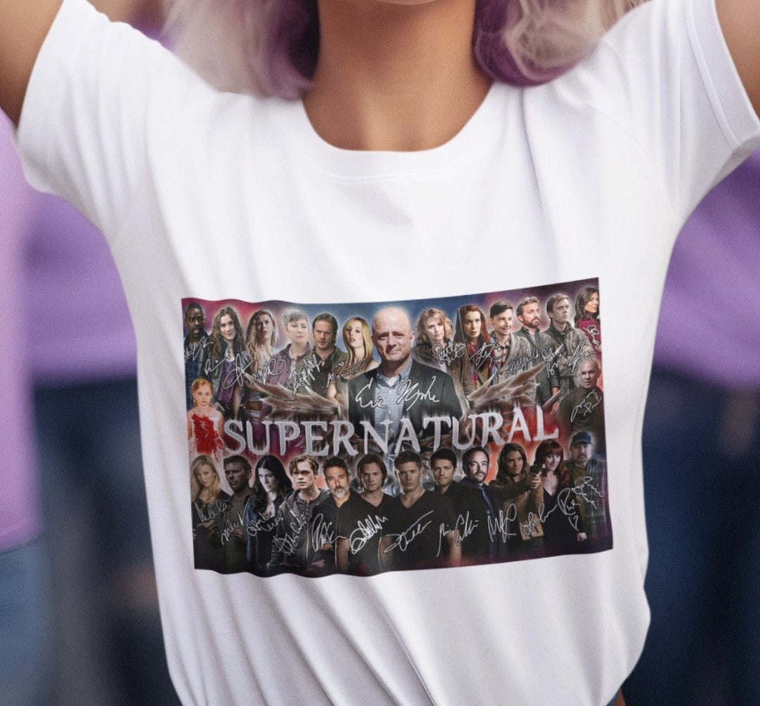 Supernatural Characters and Signed Film Shirts, Brothers Dean and Sam ...