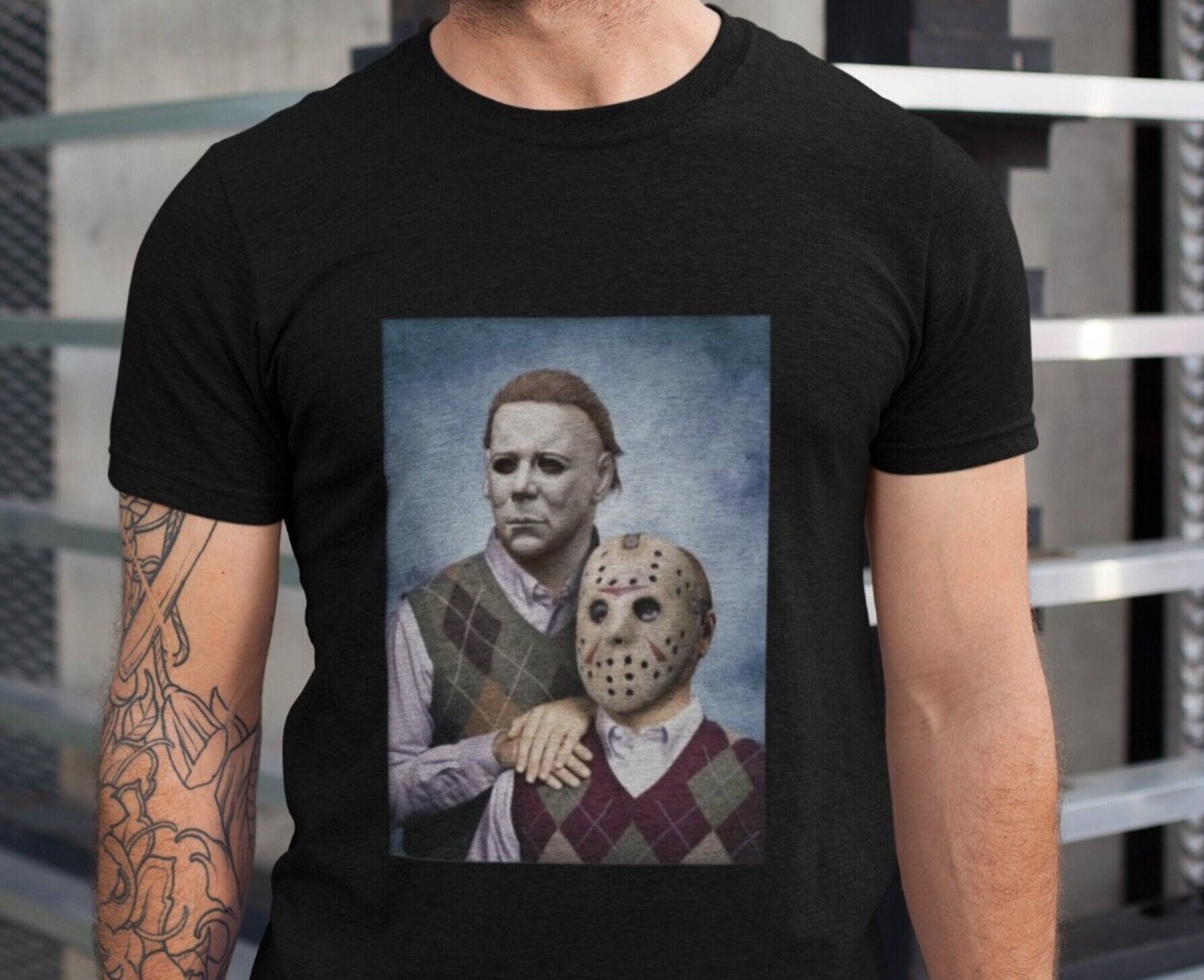 Michael Myers and Jason Voorhees Step Brothers Movie Funny Shirts ...