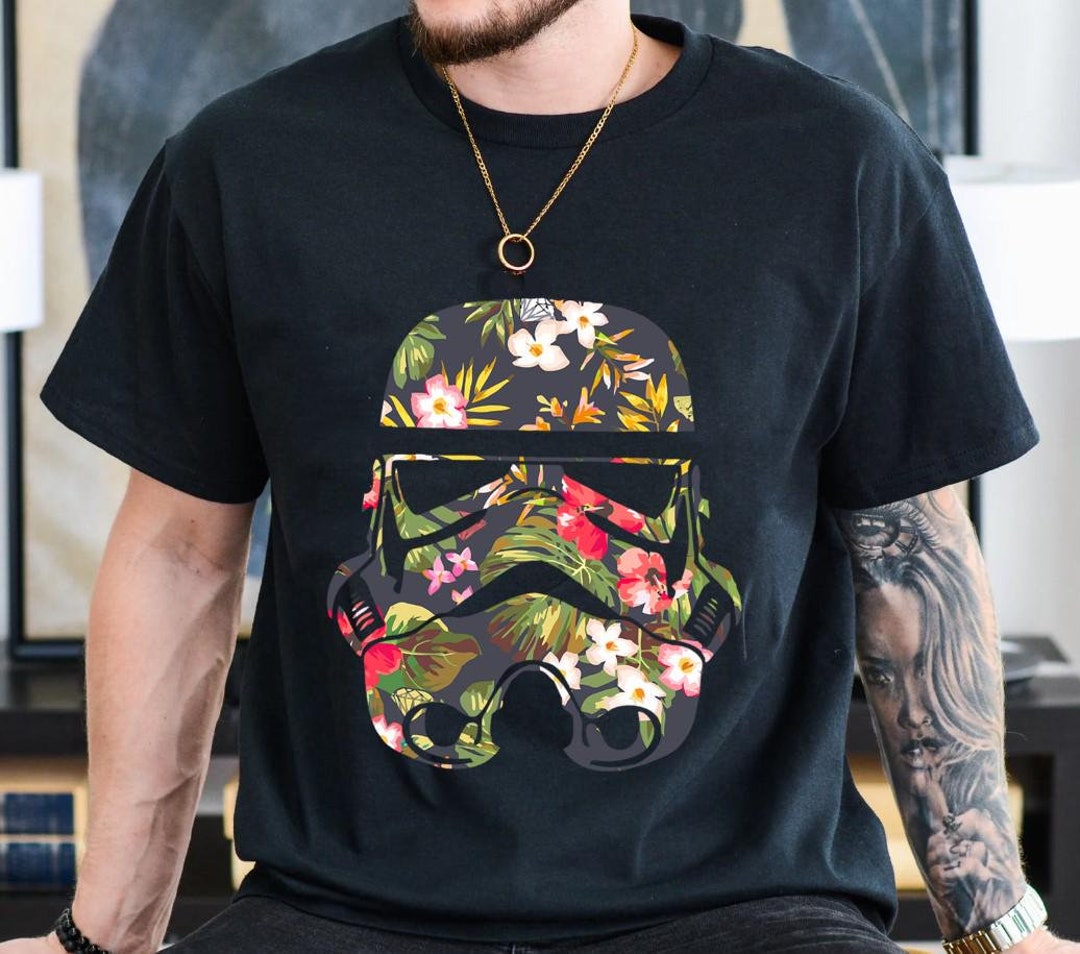 Stormtrooper Head Tropical Flowers Shirts, Stormtrooper Floral Starwar ...