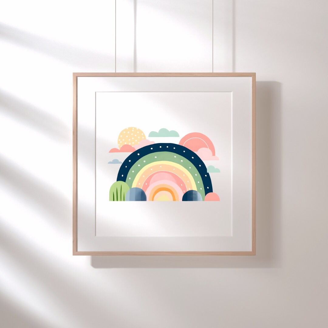 Boho Rainbow PNG Bundle, Layered Bohemian Rainbow, Boho PNG, Clipart ...