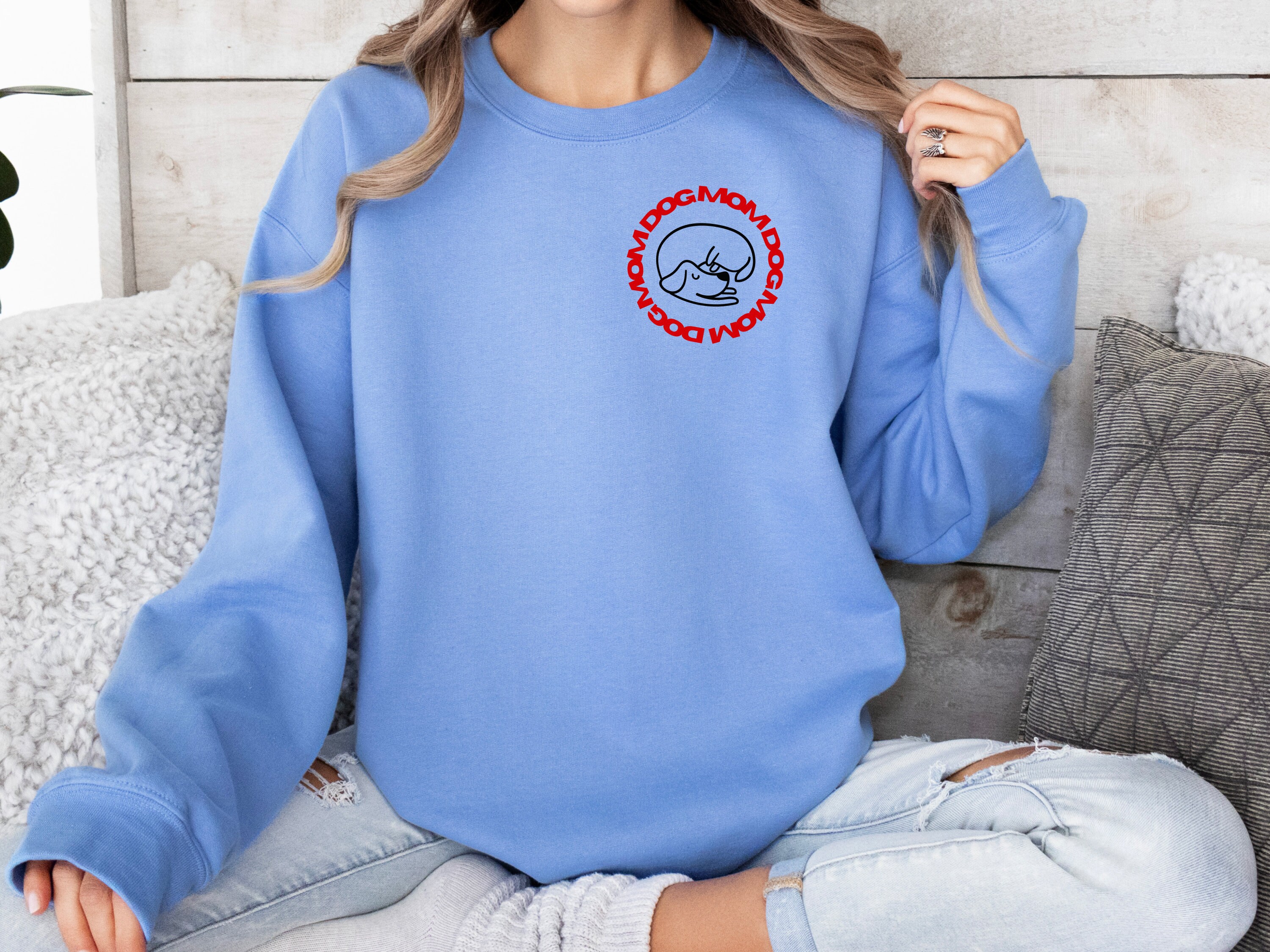 Trendy Dog Mom Sweater Dog Face Sweater Dog Mom Sweatshirt Dog Mama ...