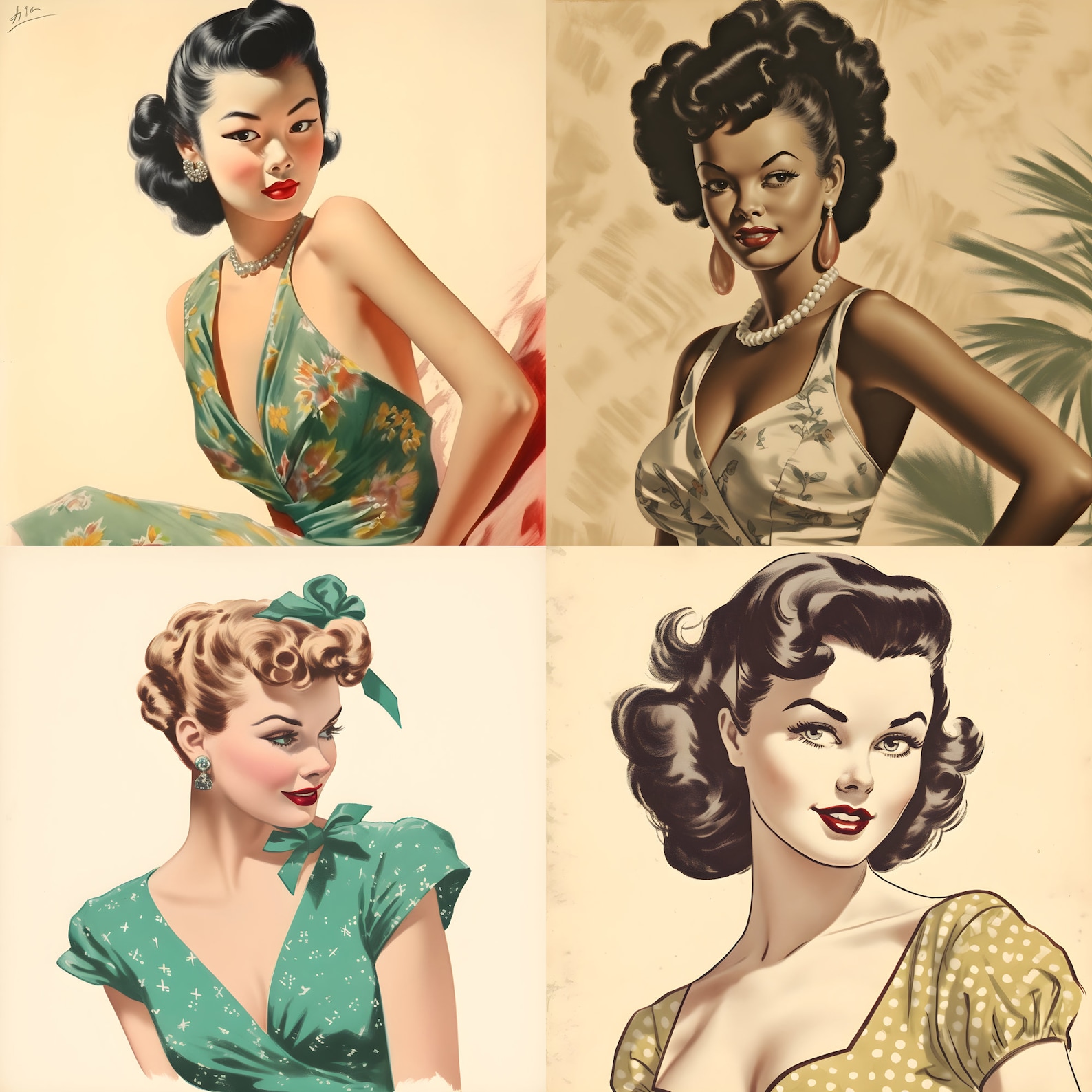 Pin up Princess Clipart | Vintage Clipart | Vintage Lady PNG | Retro ...