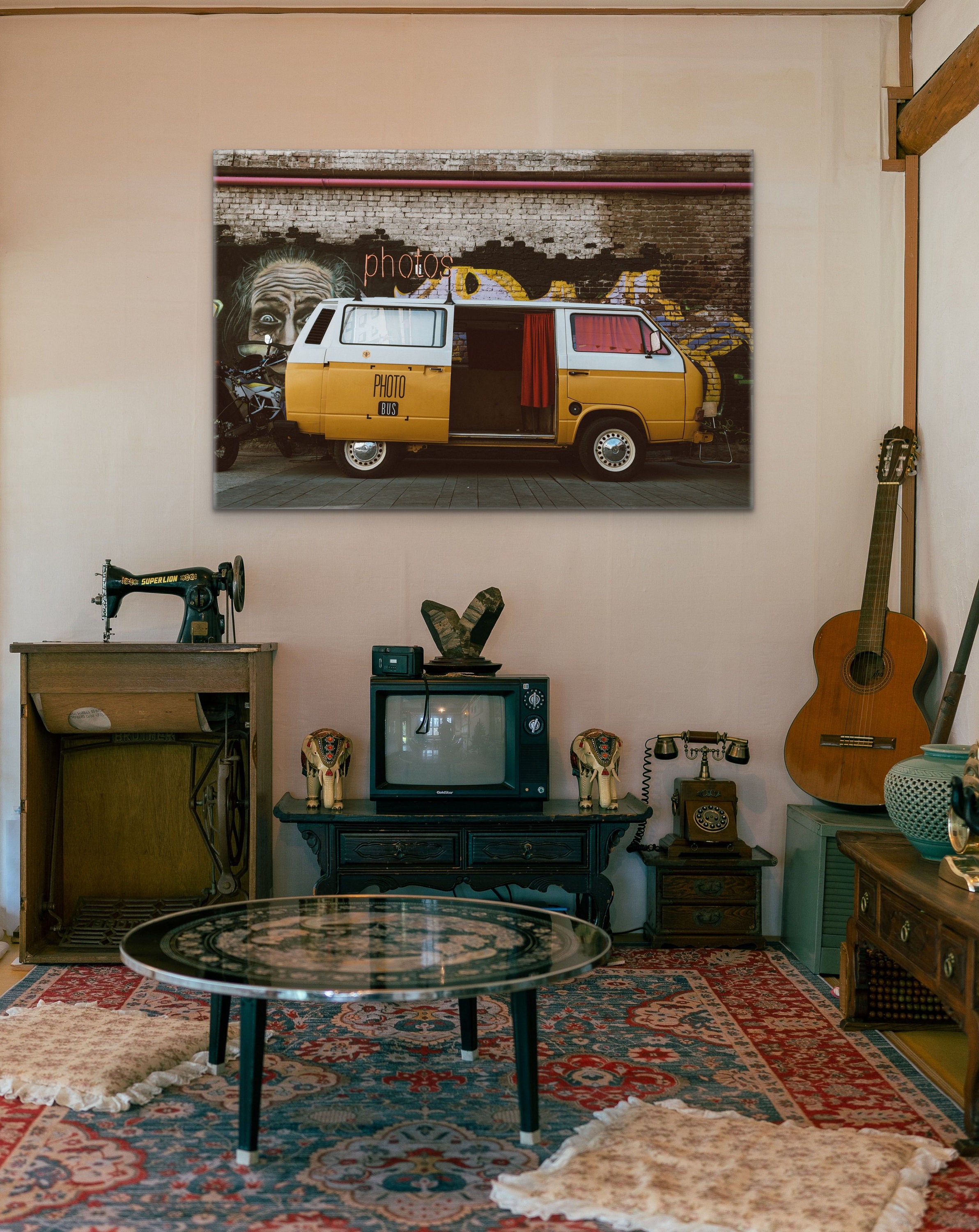 Vintage Photo Booth Print, Retro Photo Card, Retro Photo Bus Poster ...