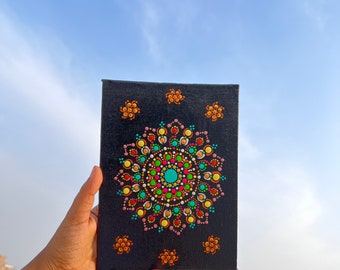 Dot Mandala on Canvas for Wall Decor - Etsy