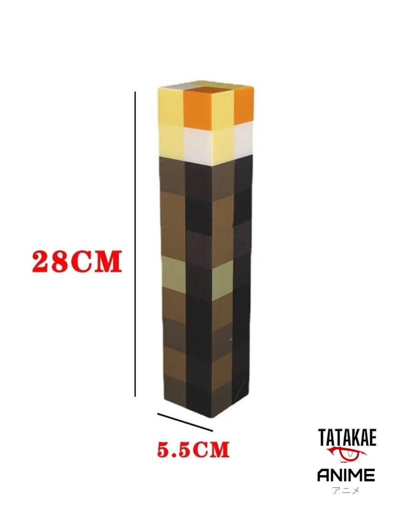 Minecraft Torch Realistic LED Light for Bedroom, Night Light, Gift - Etsy