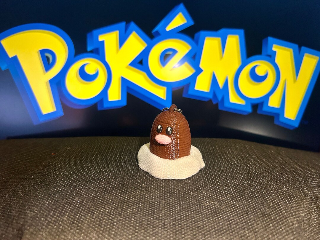 Pokémon Diglett Fan Art 3d Printed Keychain / Backpack Bling, Crotchet ...