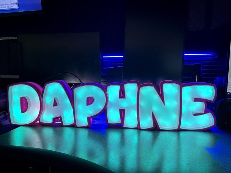 Custom Bubble Letters / Cloud Font Name Sign Illuminated - Etsy