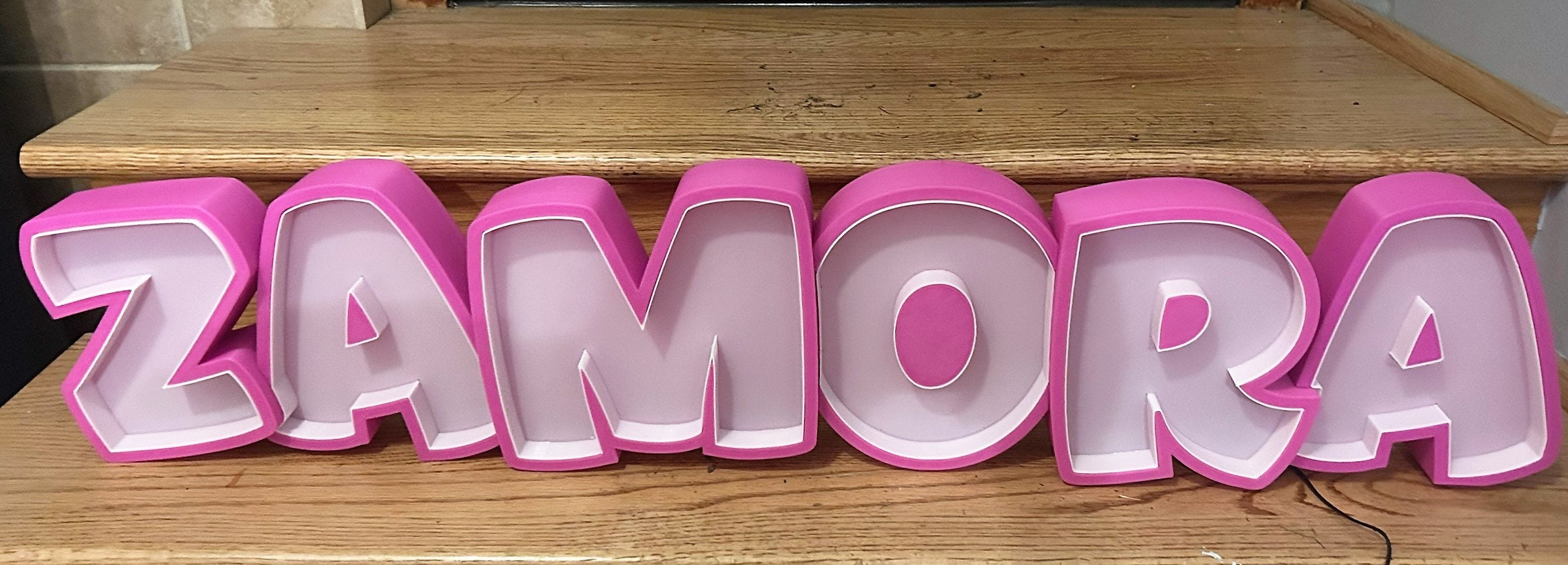 Custom Bubble Letters / Cloud Font Name Sign | Illuminated Back Lit ...