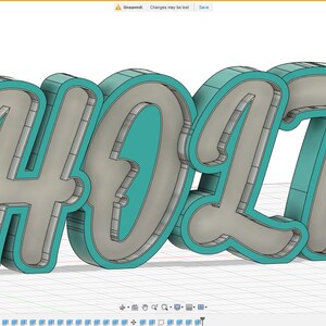 Custom Caligraphy Style Letters / Cursive Font Name Sign | Illuminated ...