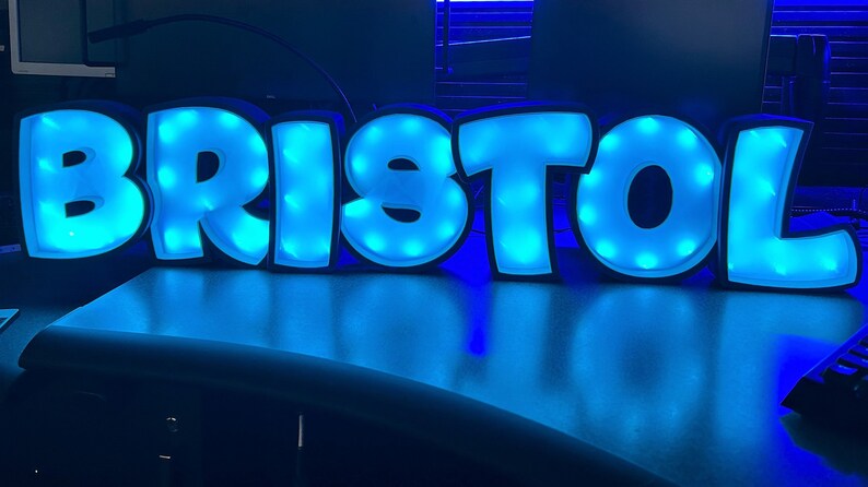 Custom Bubble Letters / Cloud Font Name Sign Illuminated - Etsy