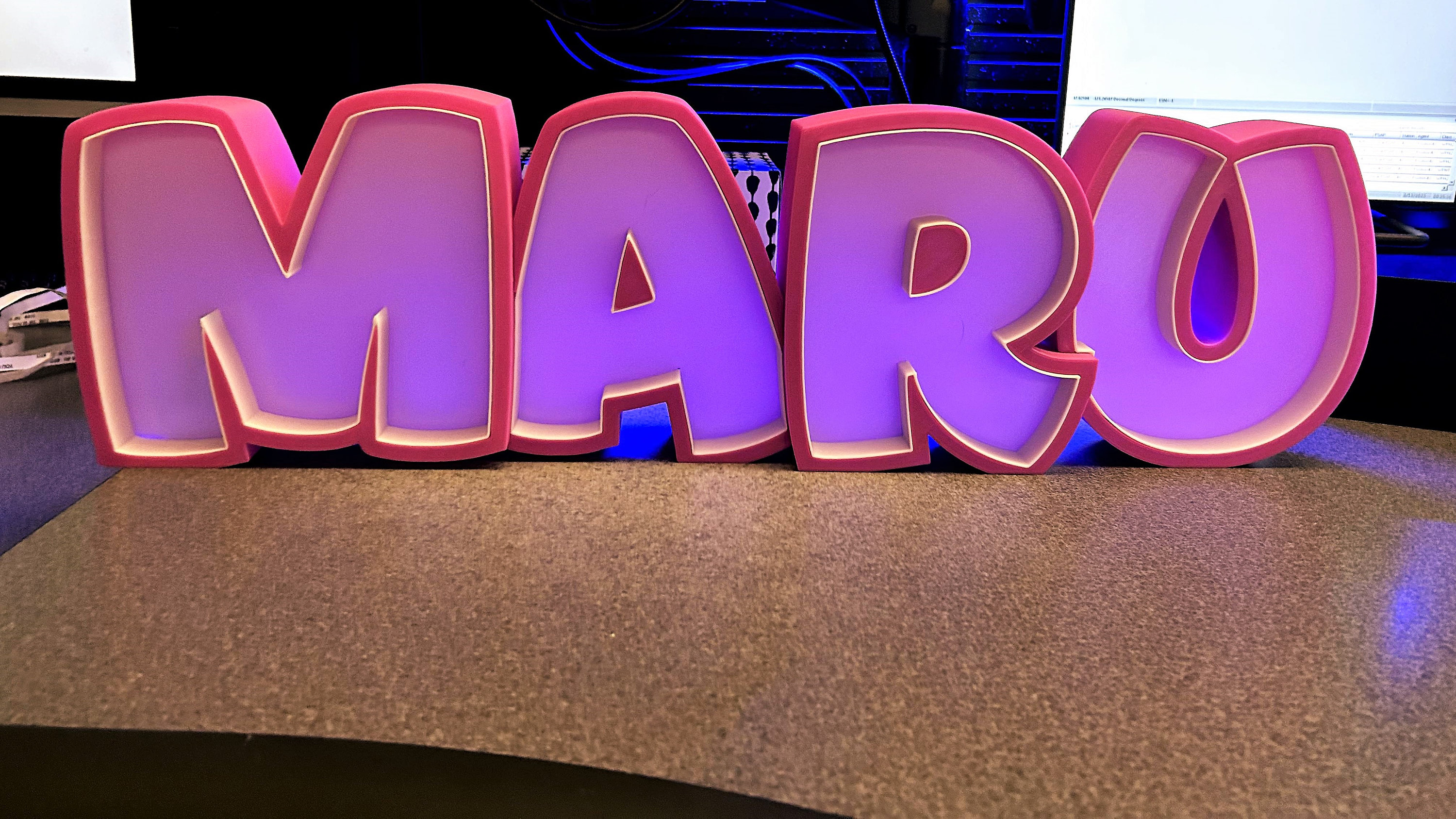 Custom Bubble Letters / Cloud Font Name Sign | Illuminated Back Lit ...