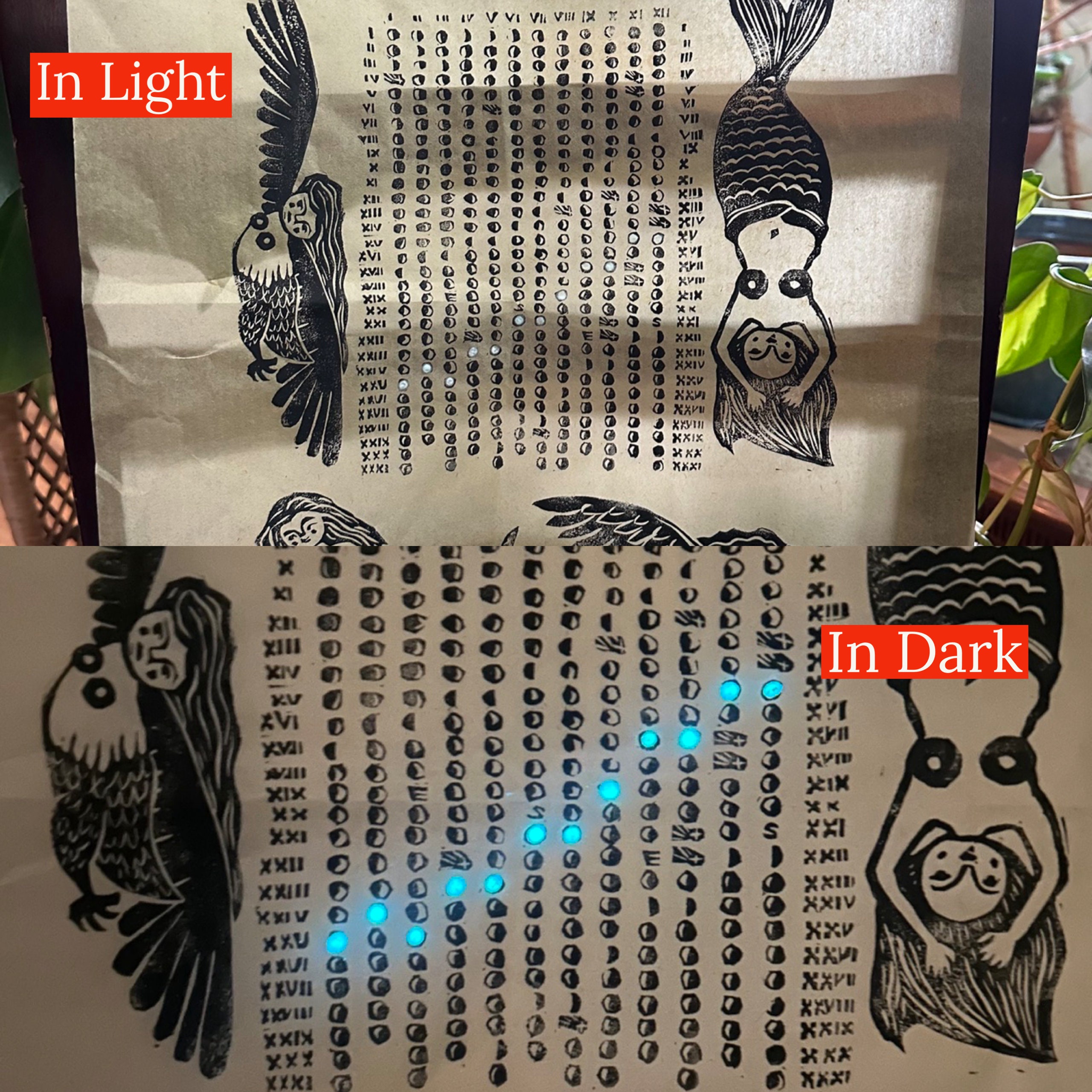 2024 Lunar Calendar Original Art Block Print Hand Carved Hand Pulled ...