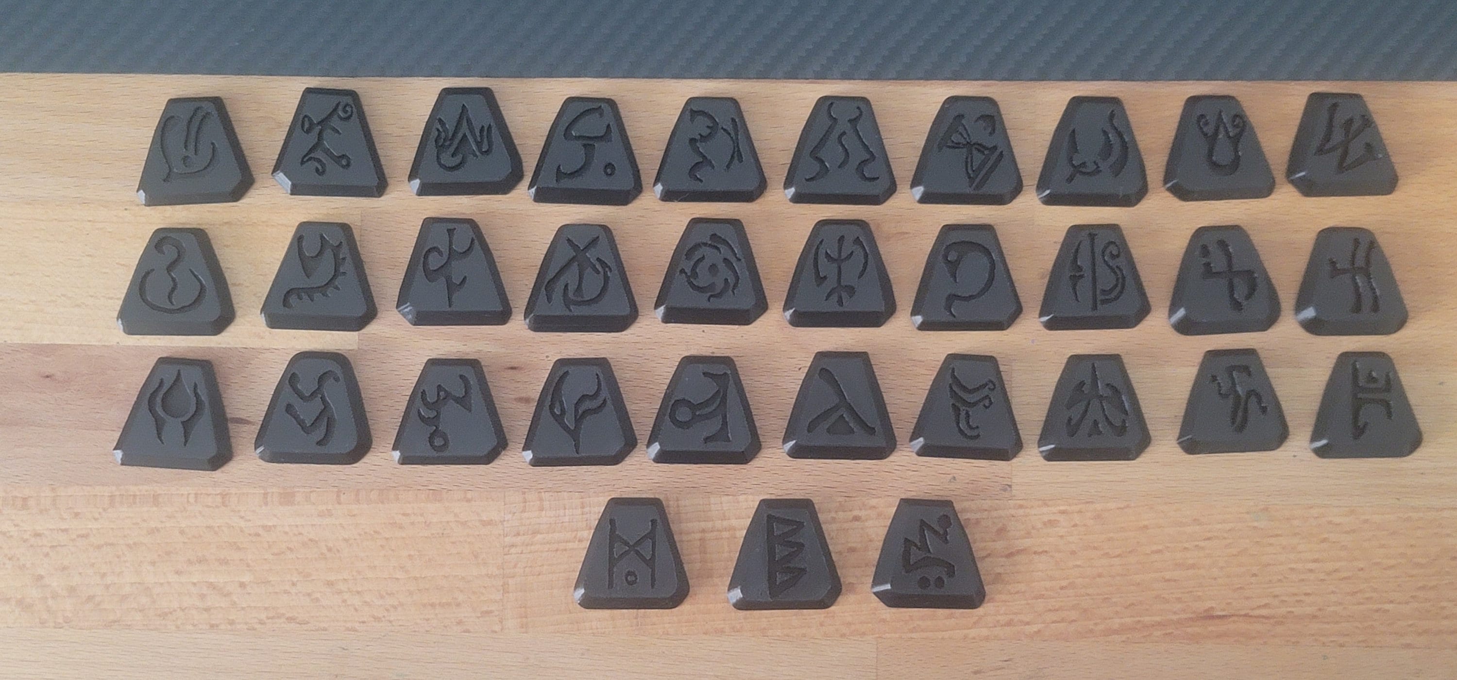 Diablo Runes Unpainted 3D Printed - Etsy