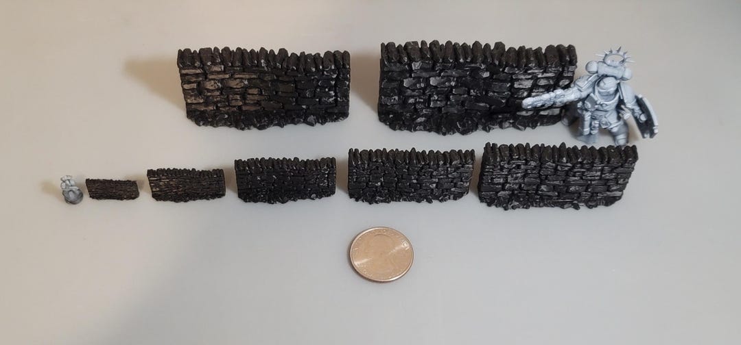 Miniature Walls Unpainted 3d Printed Scenery Props - Etsy