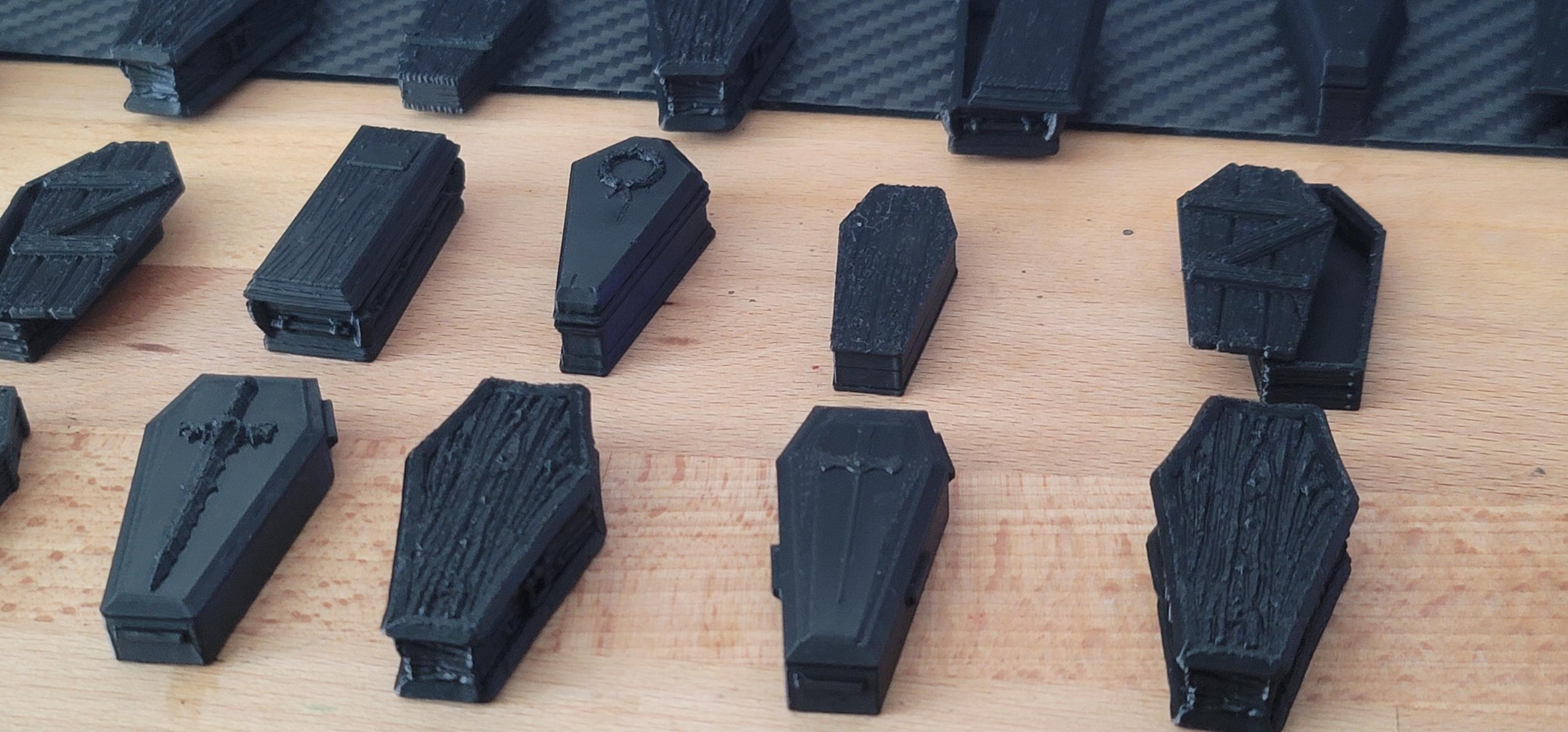 Miniature Coffins Scenery Unpainted 3d Printed Scenery Props - Etsy