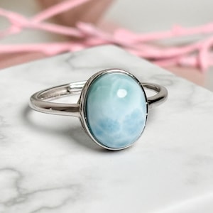 Unique Larimar Ring Etsy