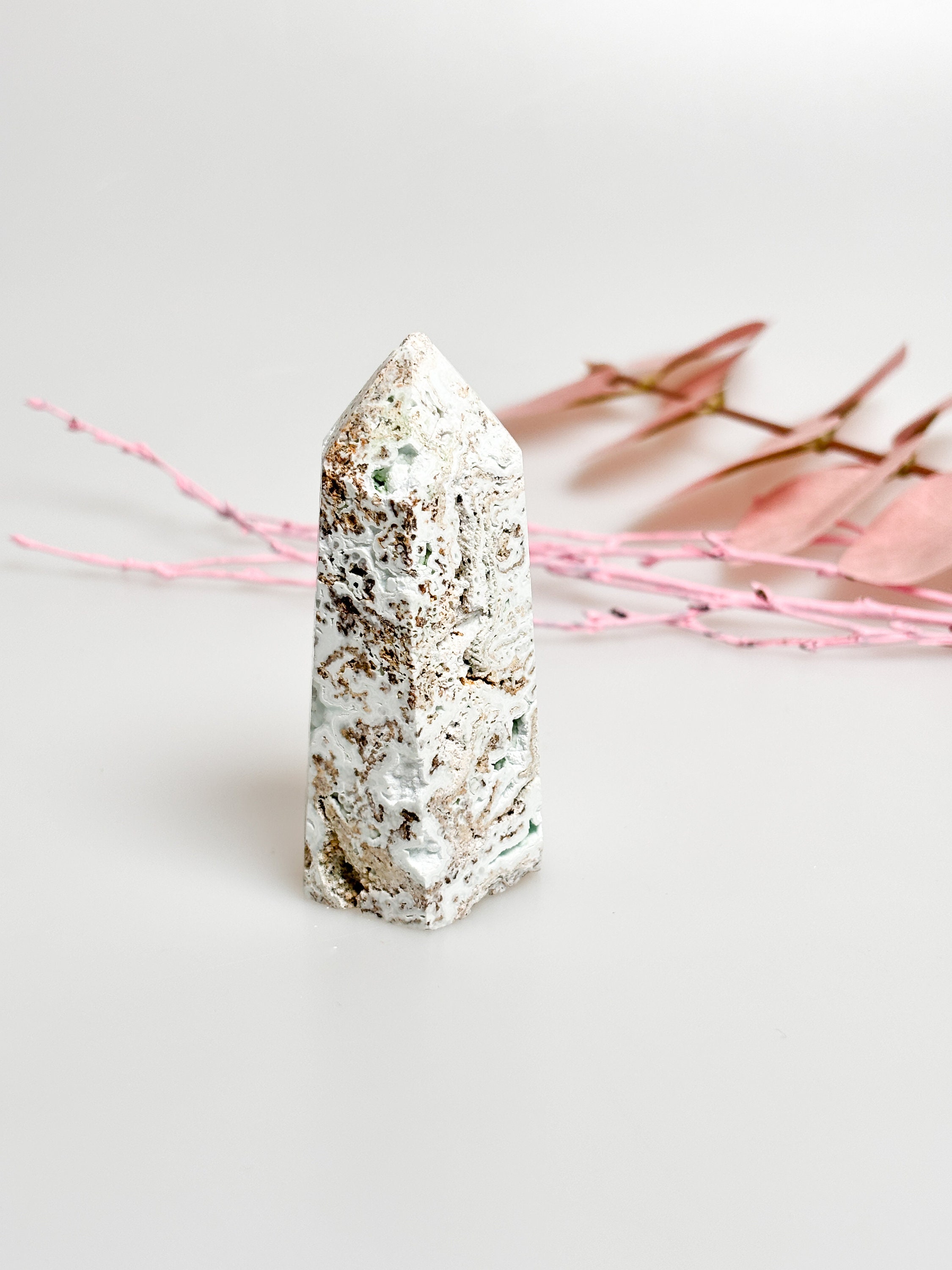 Hemimorphite Tower Natural Crystal 7.5 Cm Height Healing Stone ...