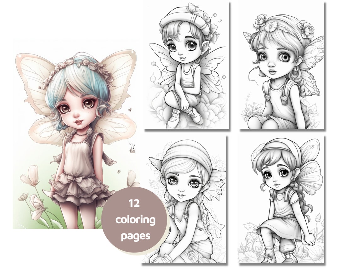 Adorable Baby Fairy Coloring Book Baby Fairies Printable - Etsy