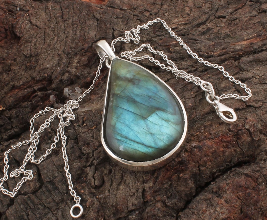 Labradorite Silver Pendant 925 Sterling Silver Pendant Silver Jewelry ...