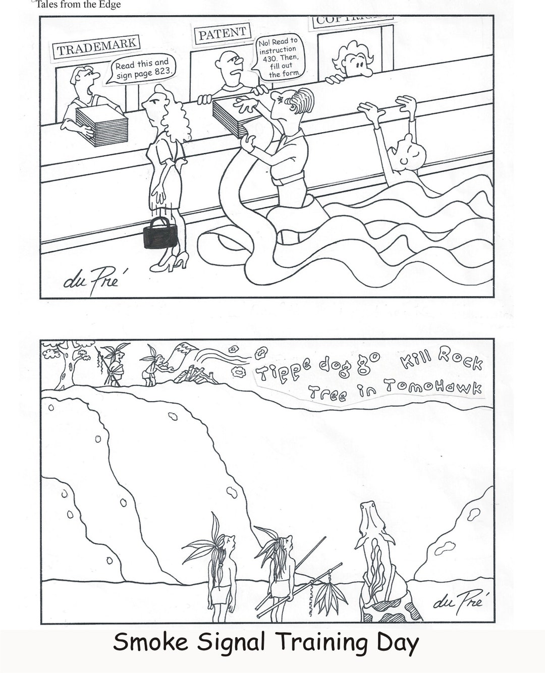 Funny Cartoon Joke - 2 for 1 Cartoons - "trademark - PATENT Office" - Etsy