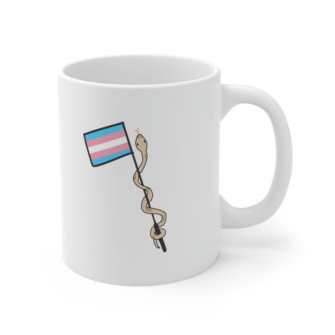 LGBTQ Trans Flag Snake Mug - Etsy