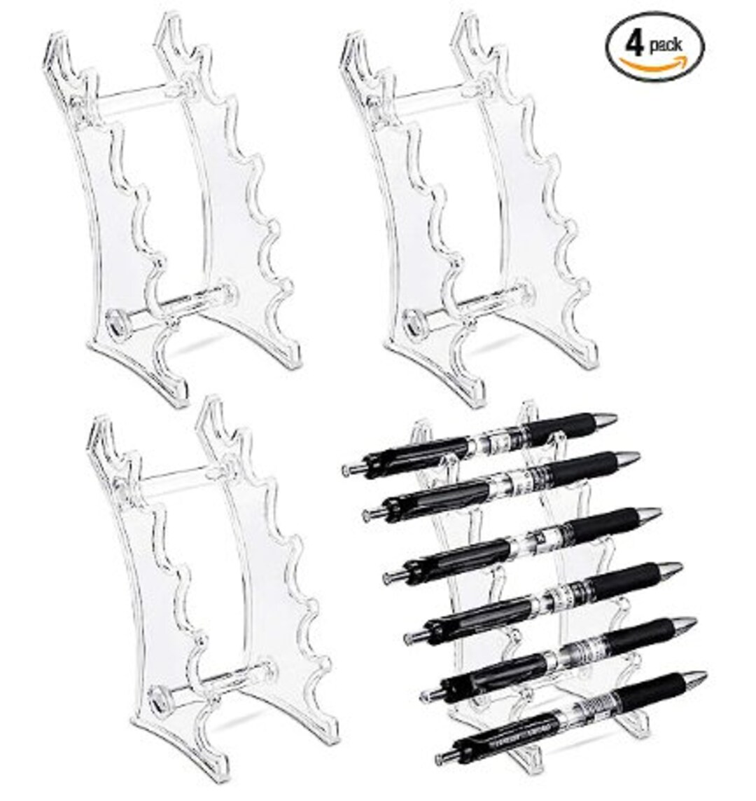 Set of 4 Plastic Pen Holder 6-slots Pen Display Stand - Etsy