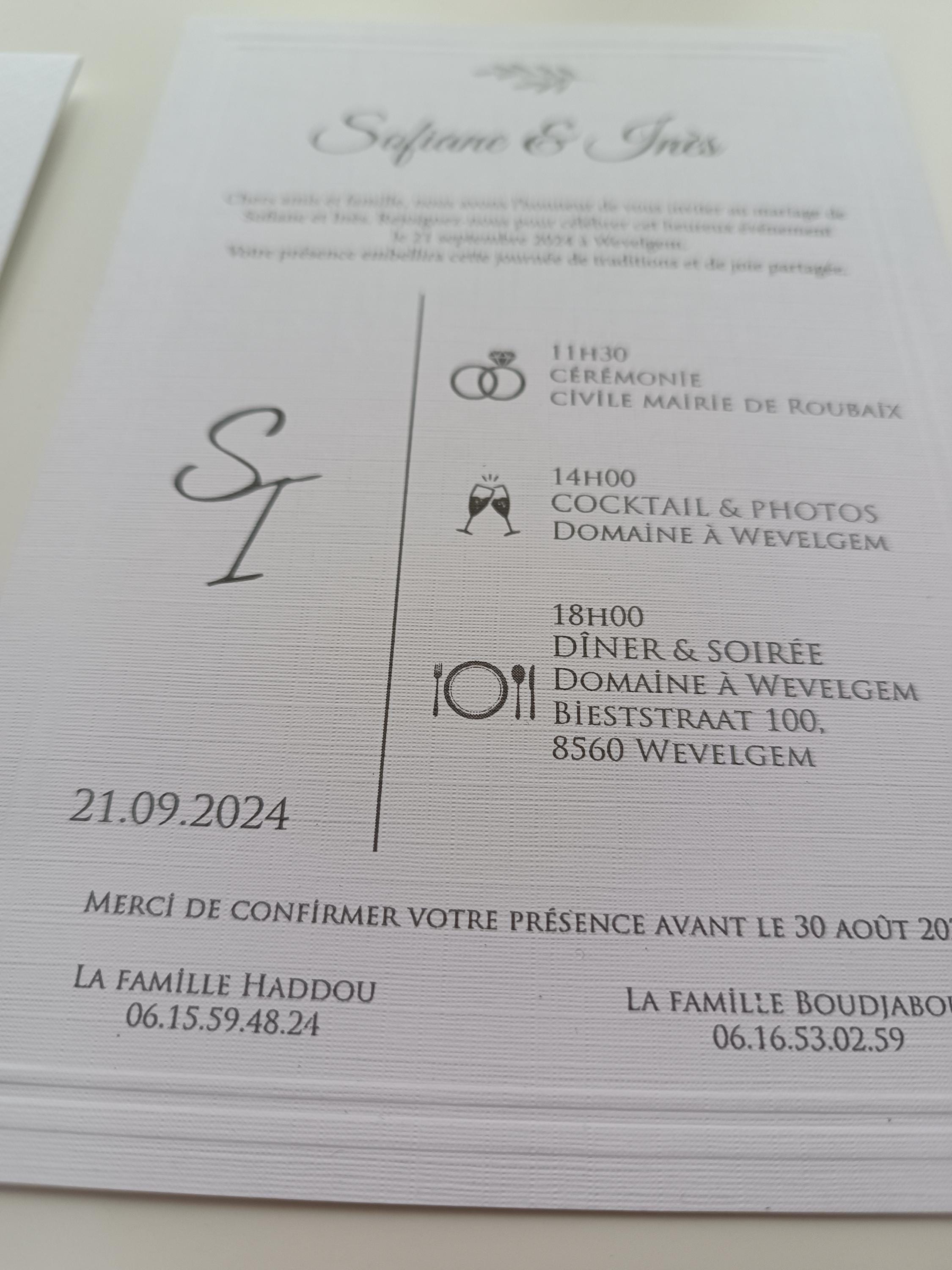 Wedding Invitation Card With Ribbon, Embossed Printed Invitation - Etsy