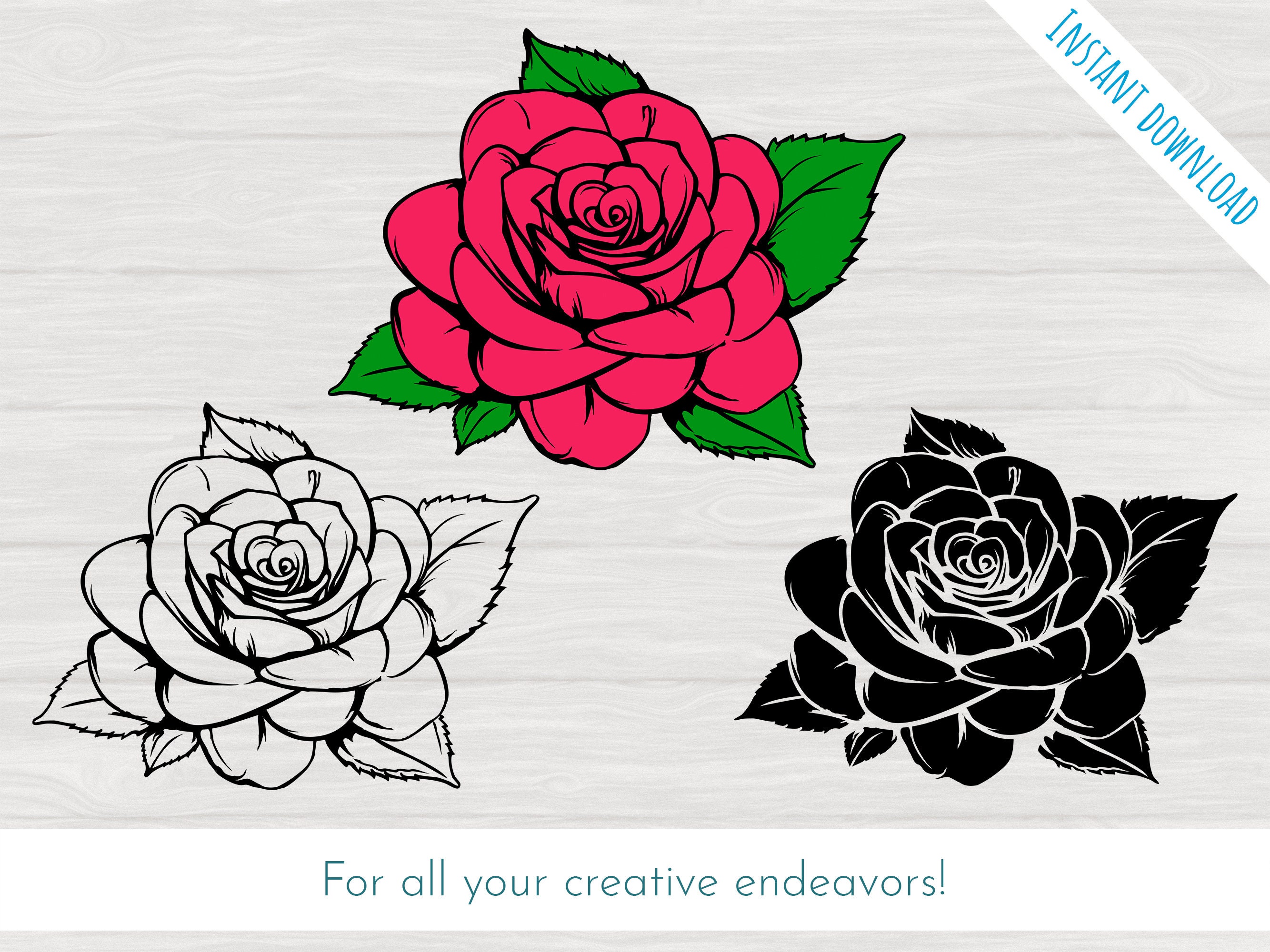 Flower Collection, Rose, Lily, Sunflower, Daisy, Svg, Dxf, Eps, Png, Ai ...