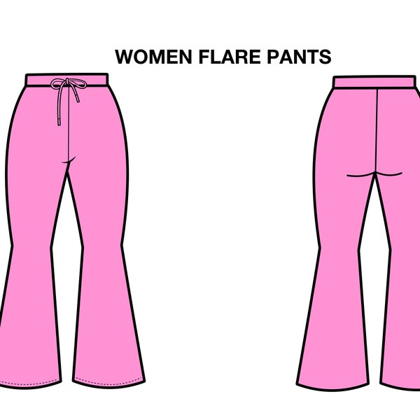 Women Flare Sweatpants - Etsy