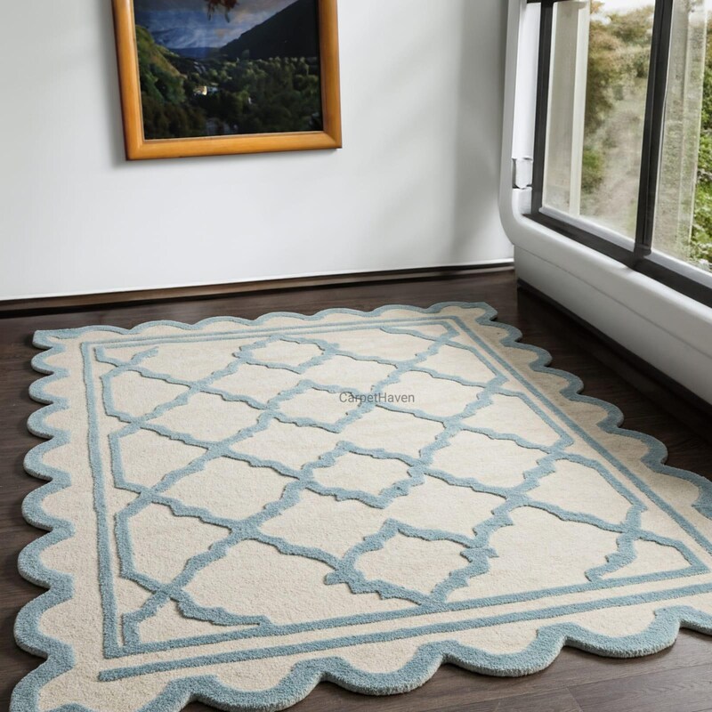 Scalloped Rug - Etsy