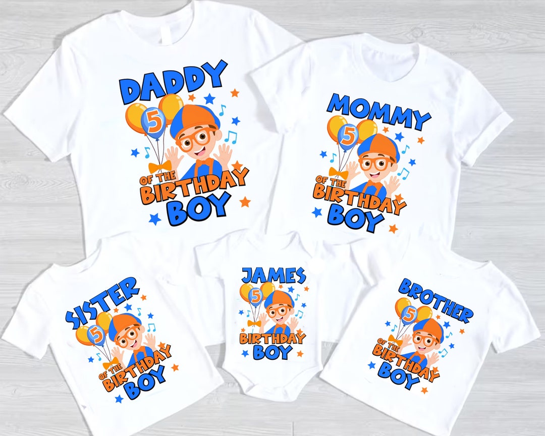 Blippi Theme Birthday Shirts Family Matching Shirts Family - Etsy