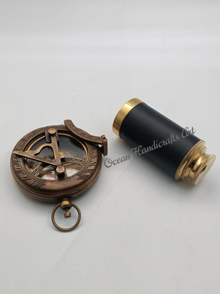 The Golden Compass Vintage Brass Push Button Compass Collectible ...