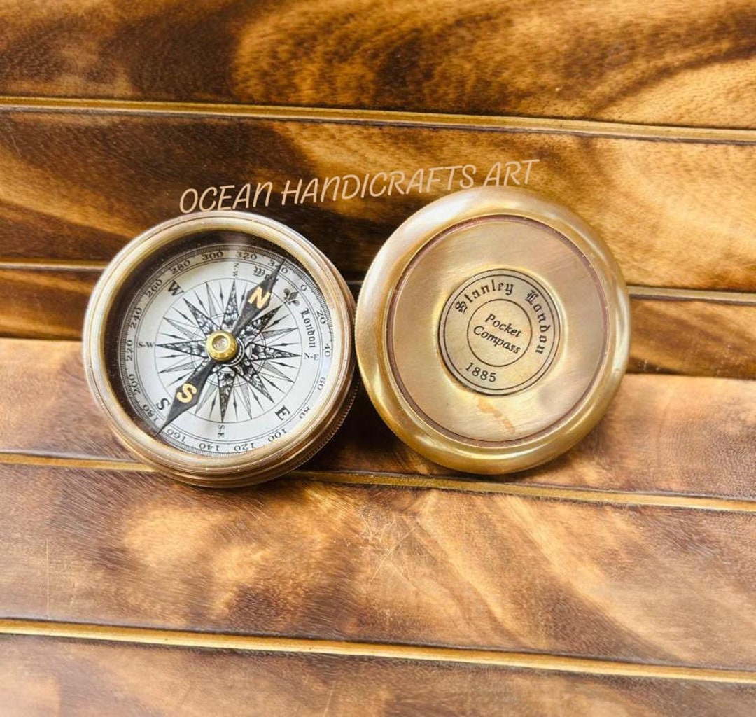 Brass Poem Compass, Personalized Engraved Brass Compass, Working Brass ...