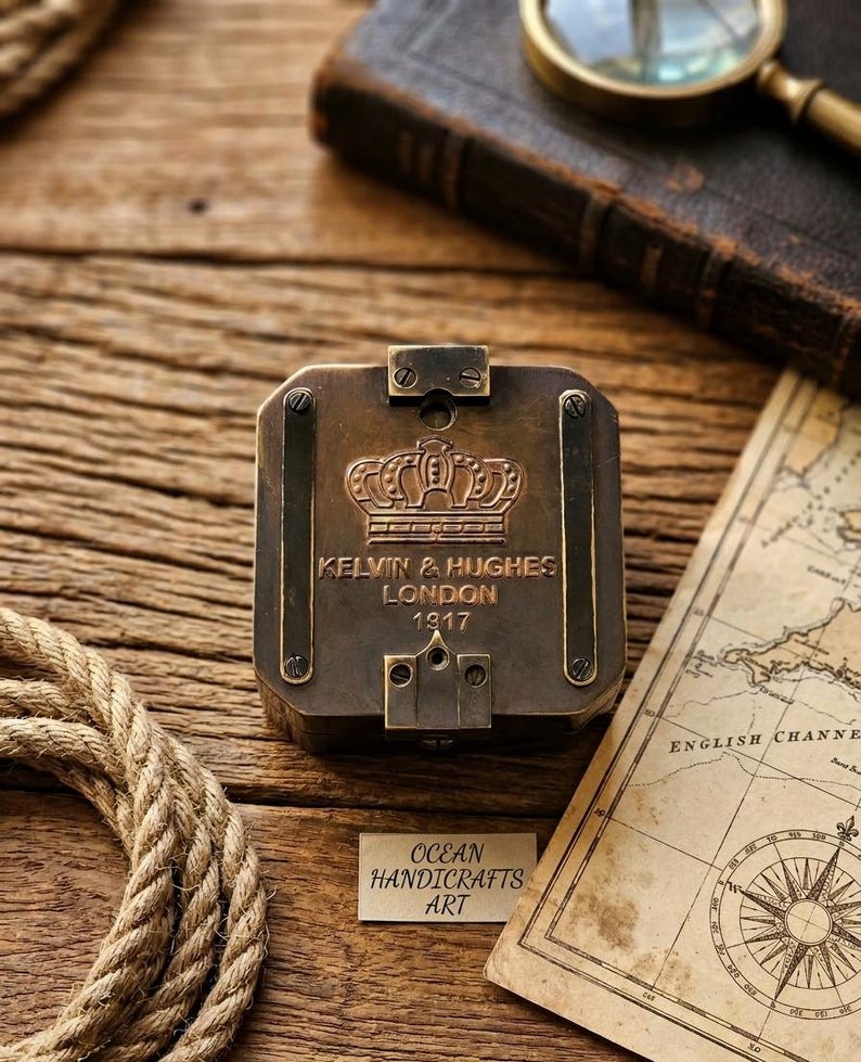Solid Brass Brunton Compass: Working Pocket Navigation Tool for Hiking ...