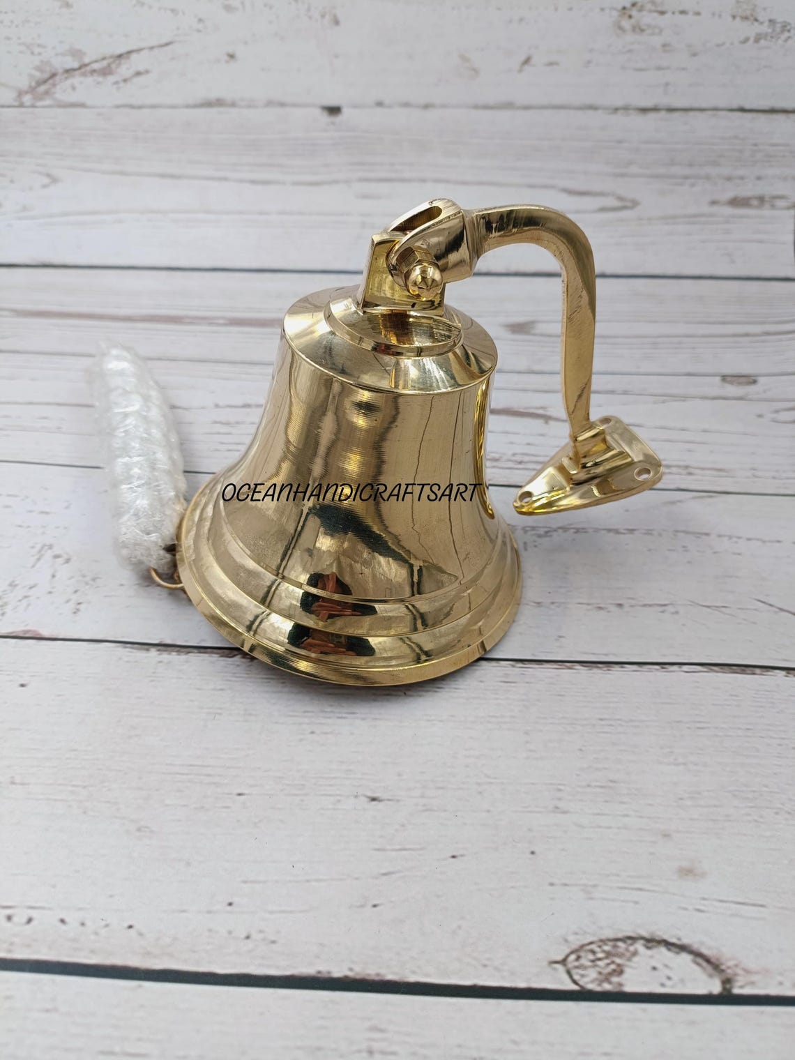 Personalized Brass Ship Bell – 4'' Wall Mount Nautical Decor - Etsy