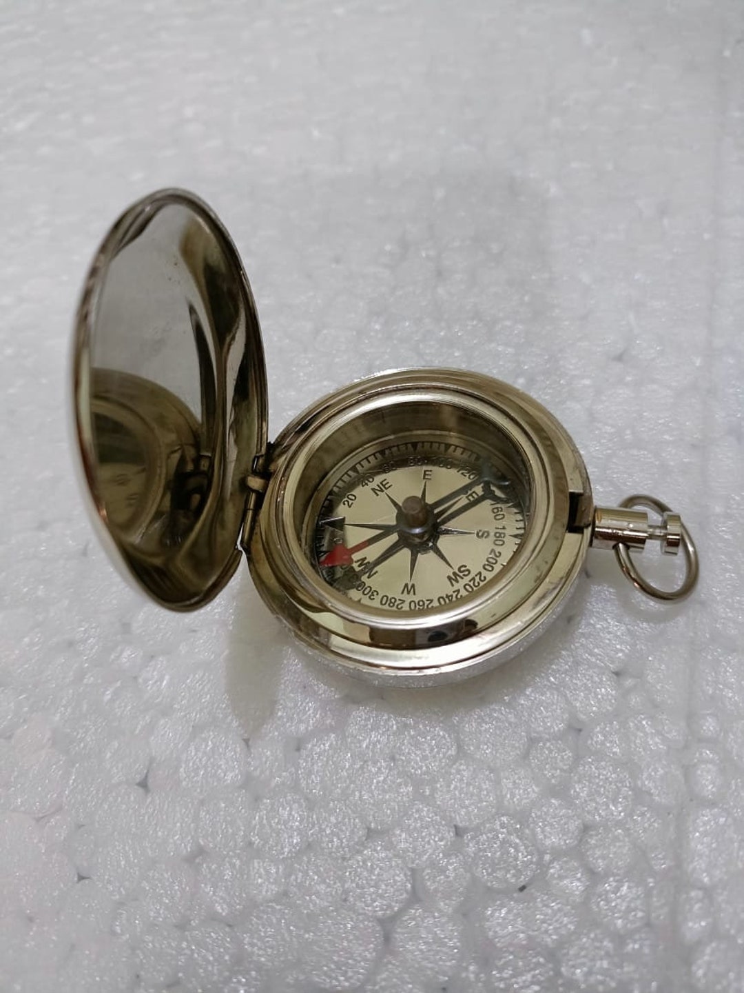 Brass Personalized Compass, Engraved Brass Compass for Men, Brass ...