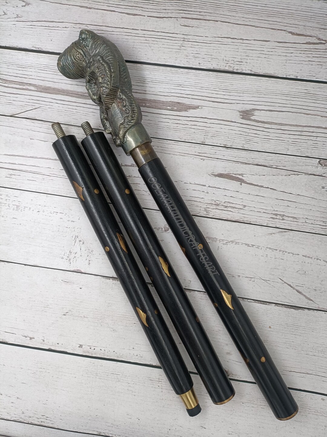 Walking Cane for Women, Kraken Cane Brass Walking Stick, Wood Walking ...