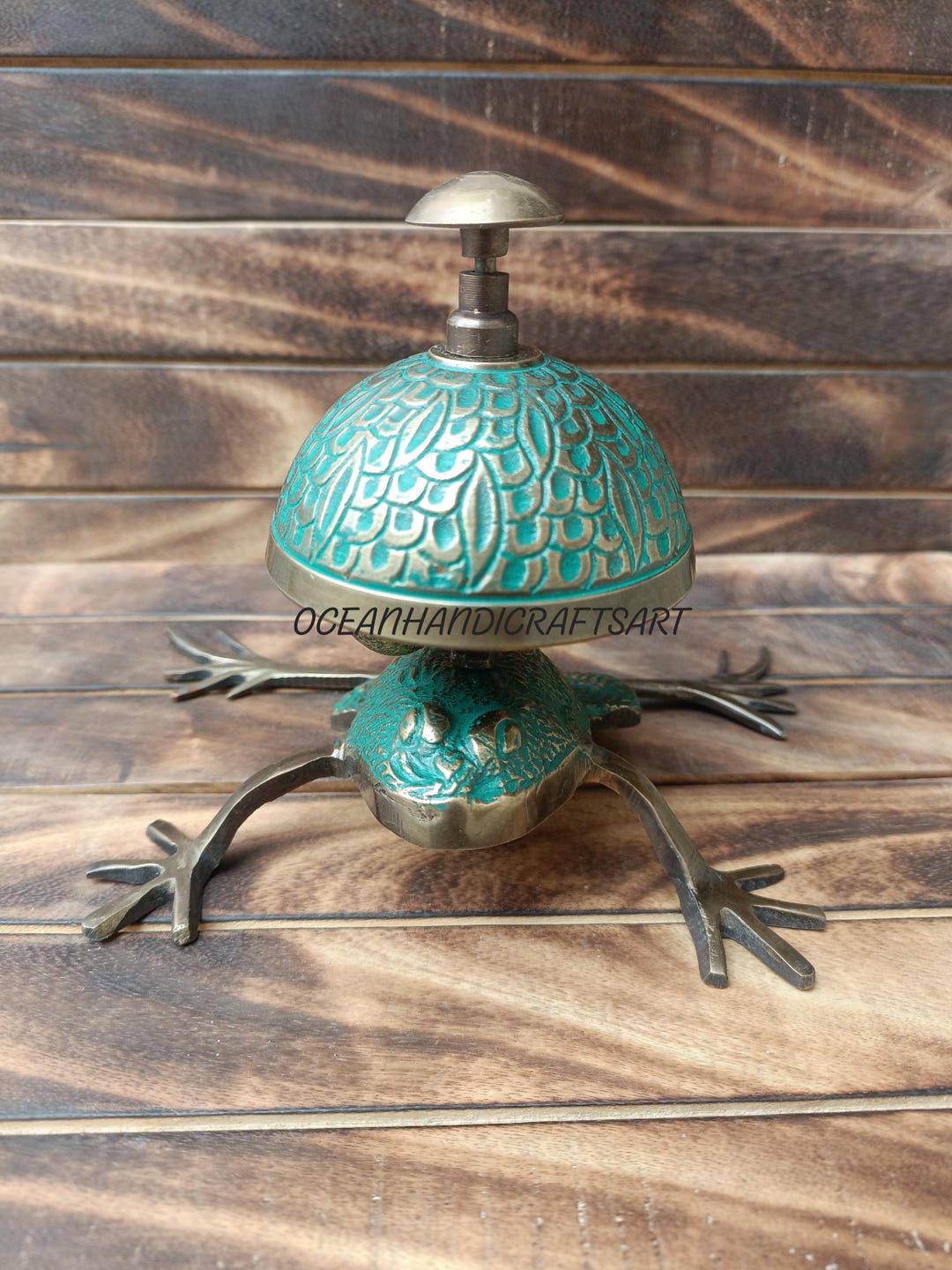 Brass Bell - Brass Frog Ornament Table Bell - New Design Office Bell ...