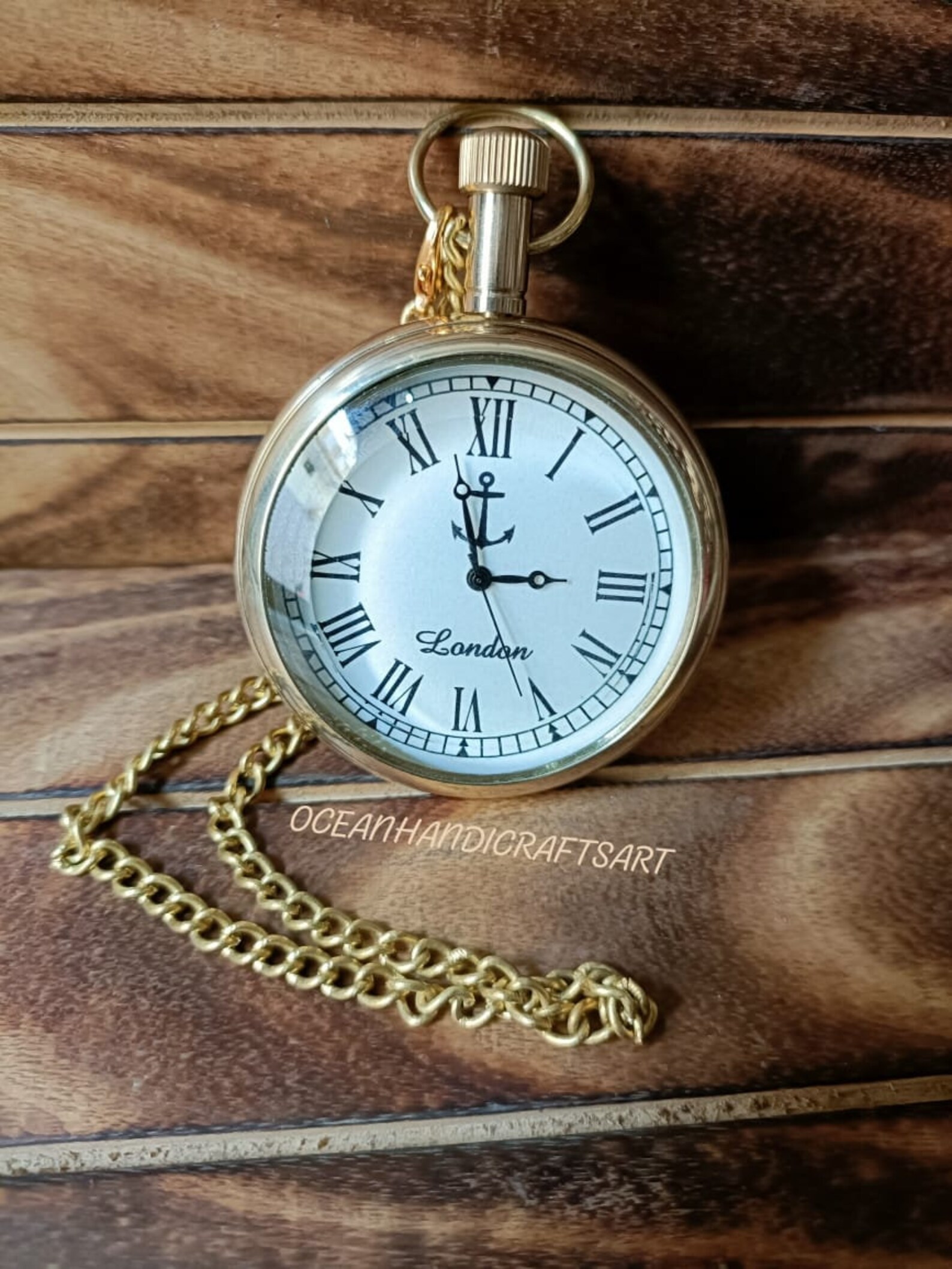 Pocket Watch Personalized Gift Watch Perfect Gift for Watch Lover Brass ...