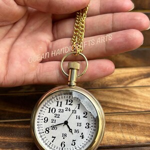 Personalized Engraved Brass Pocket Watch, Elegant Brass Pocket Watch ...