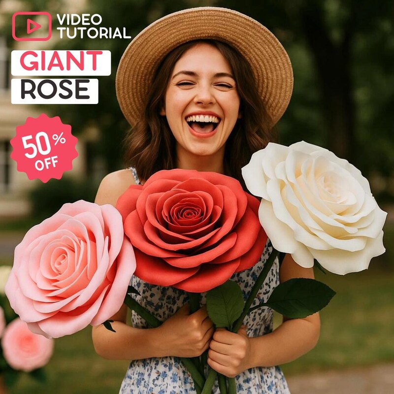 Large Paper Roses - Etsy