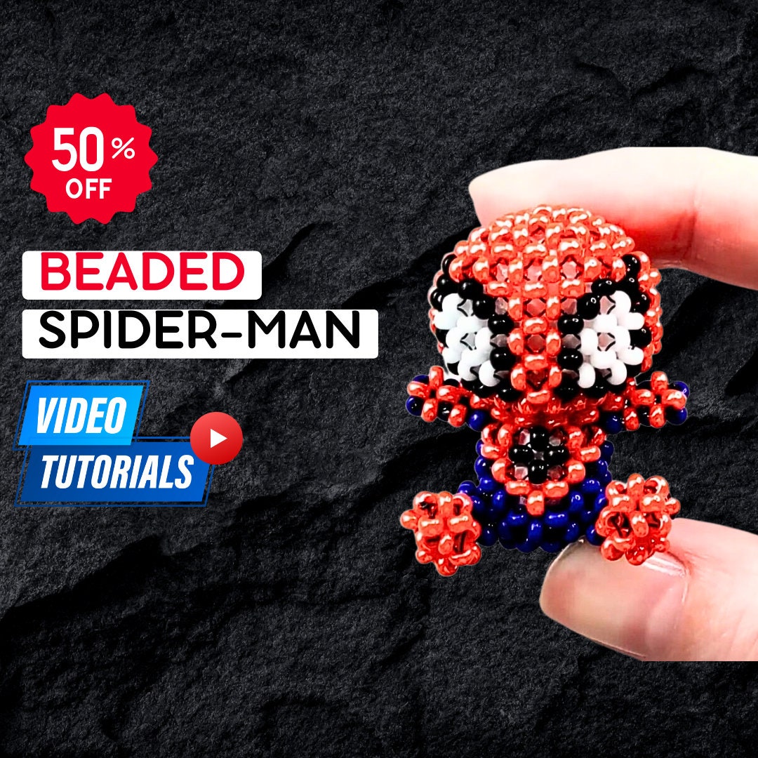 Beaded Spider-man Pattern Video Tutorial Spider-man Beading Patterns ...