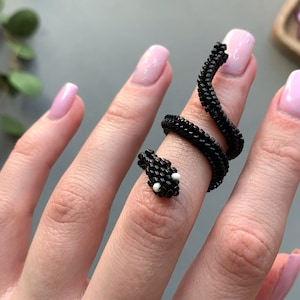 Beaded Snake Ring Video Tutorial: DIY Beadwork Pattern (digital Download) - Etsy